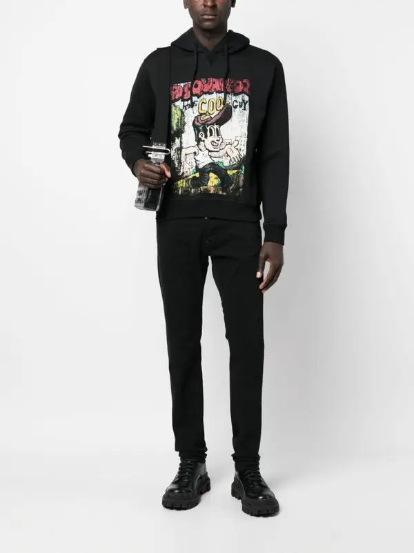 Dsquared2 Graffiti-print Cotton Hoodie