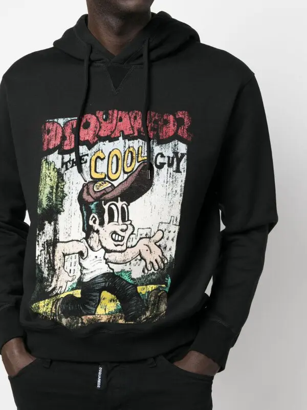Dsquared2 Graffiti-print Cotton Hoodie