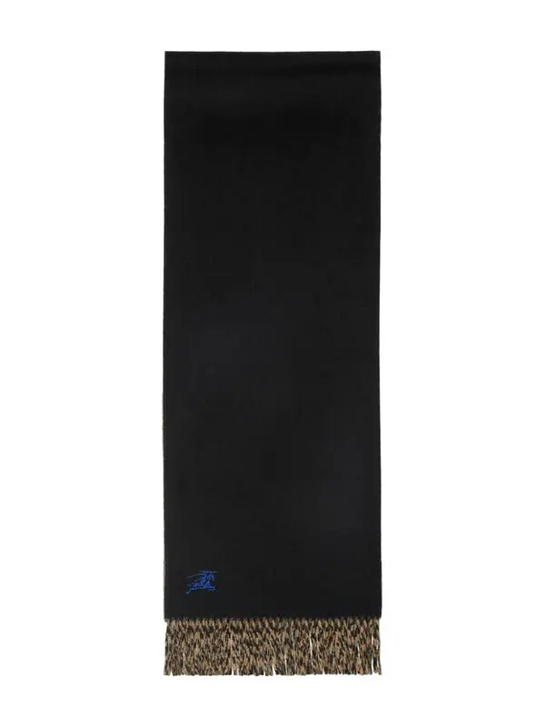 Burberry Ekd Embroidered Cashmere Scarf - Brown