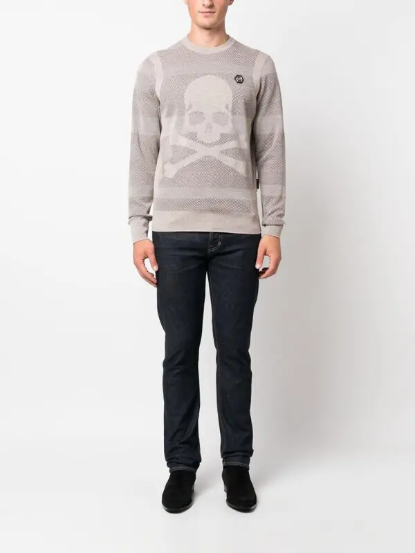 Philipp Plein Skull & Bones Wool-blend Jumper