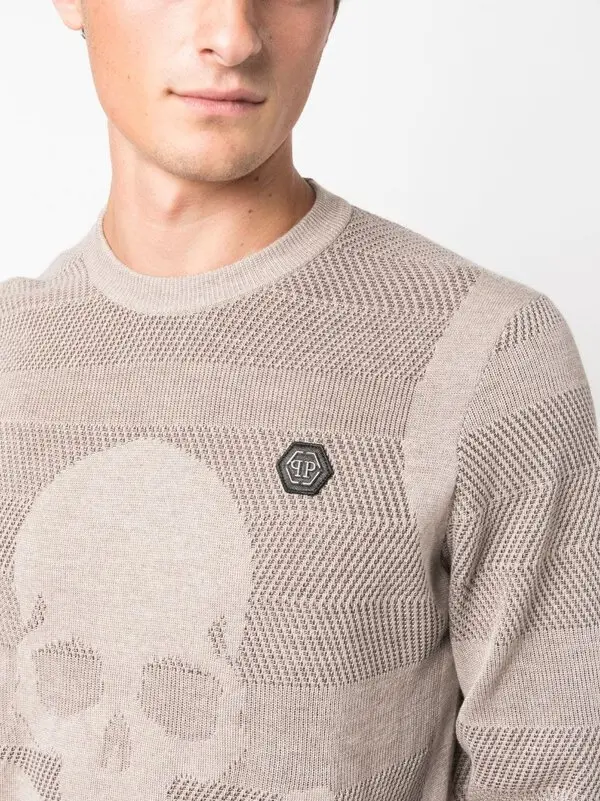 Philipp Plein Skull & Bones Wool-blend Jumper