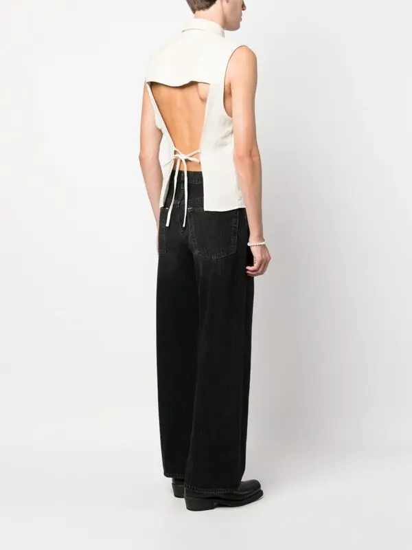 Buy Eckhaus Latta Open-back Sleeveless Shirt - Neutrals At 24% Off