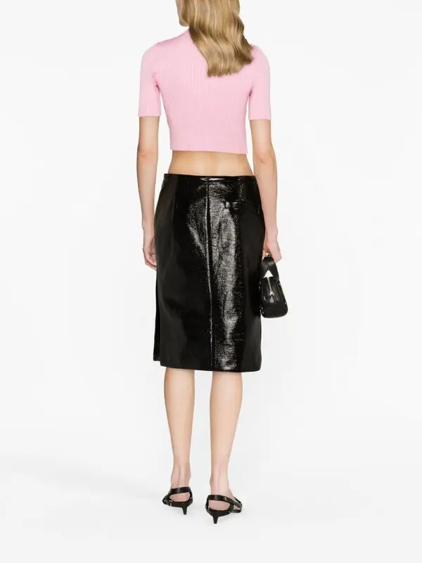 COURREGES Low-rise Vinyl Midi Skirt