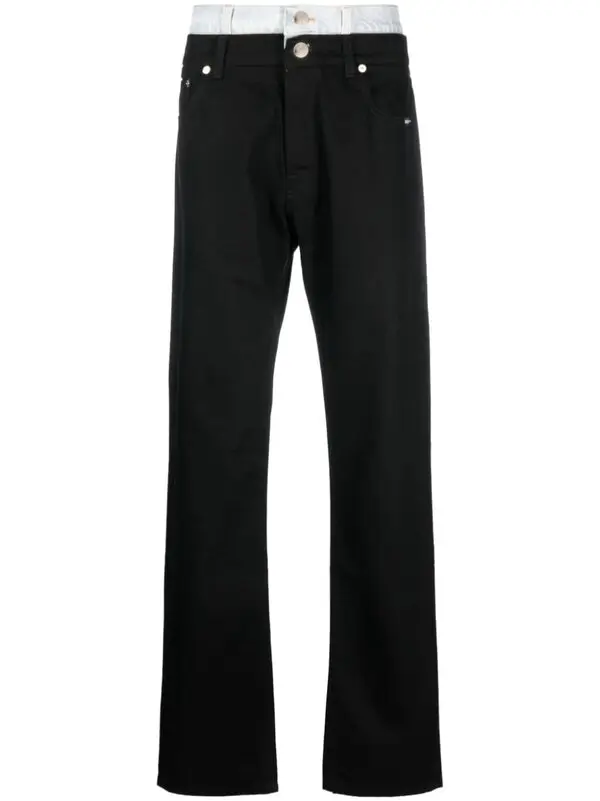 VTMNTS Double-layer Straight-leg Jeans - Black