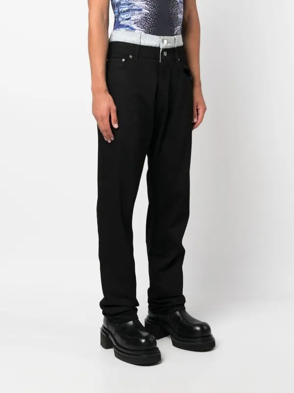 VTMNTS Double-layer Straight-leg Jeans - Black
