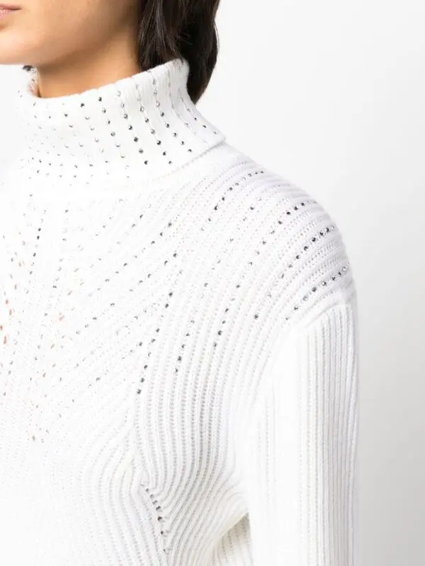 GENNY Stud-embellished Wool Jumper