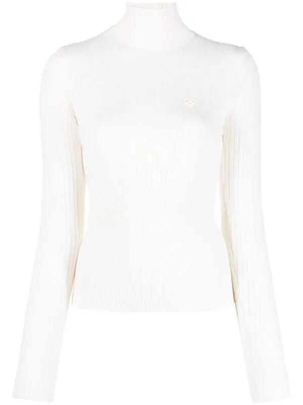 Casablanca Ribbed-knit Wool Jumper - White