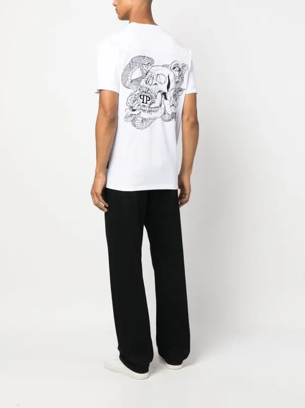 Philipp Plein Logo-patch Zip-detailing T-shirt