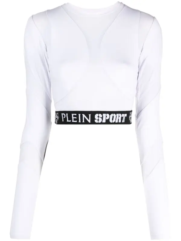 PLEIN SPORT Logo-print Top - White