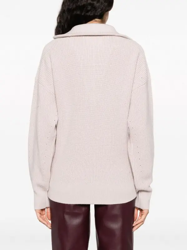 MARANT ETOILE Benny Half-zip Sweater - Neutrals