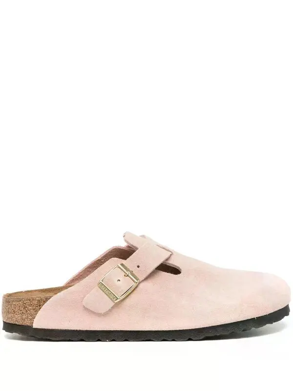 BIRKENSTOCK Boston Suede Clogs - Pink