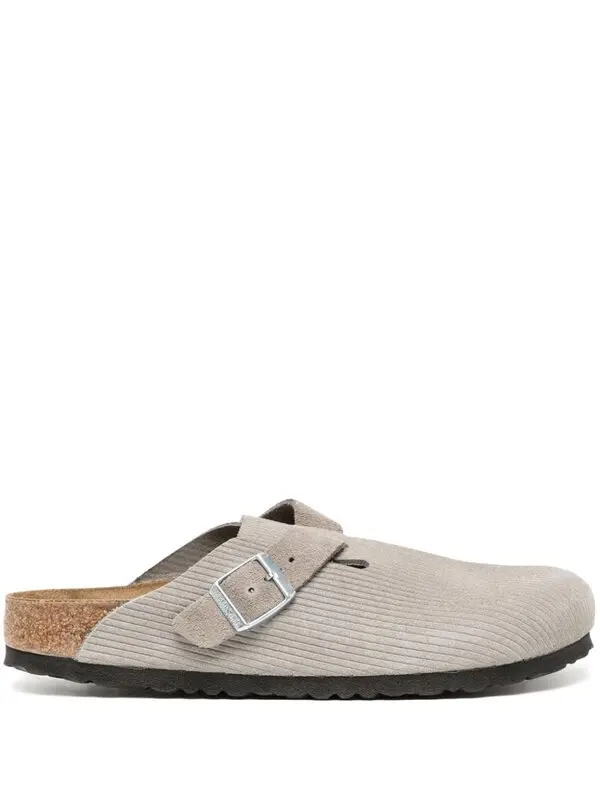 BIRKENSTOCK Boston Embossed Suede Clogs