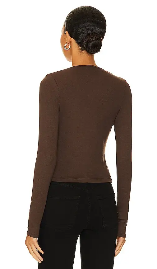 Lamade Sweet V Cardigan - Mahogany