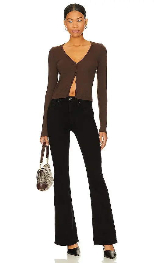 Lamade Sweet V Cardigan - Mahogany