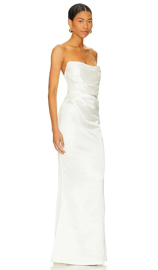 NOOKIE Emelie Strapless Gown - White