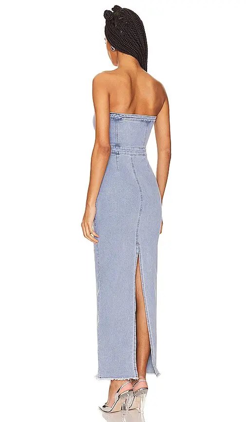 Superdown Natalia Denim Maxi Dress - Light Wash