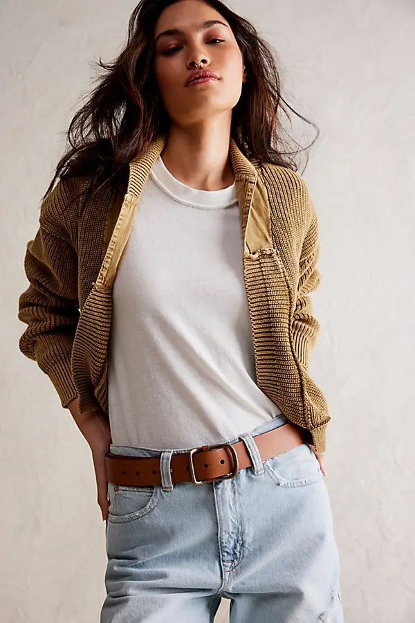Free People We The Free Gallo Leather Belt in Cognac 09ccca2664903cff58a34e13be011a  main image 3