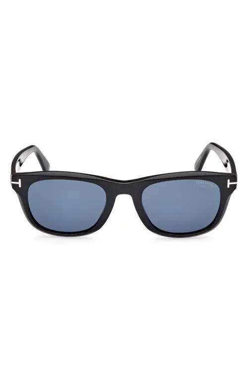 TOM FORD Kendel Square Sunglasses - Black Eco / T Logo