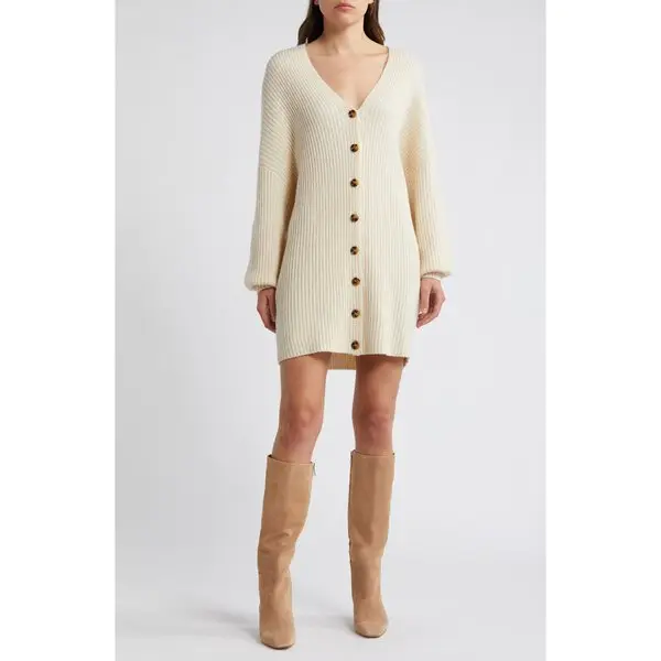 white christmas dresses Mirto Knit Cropped Cardigan Cream / L (US 6) main image 0