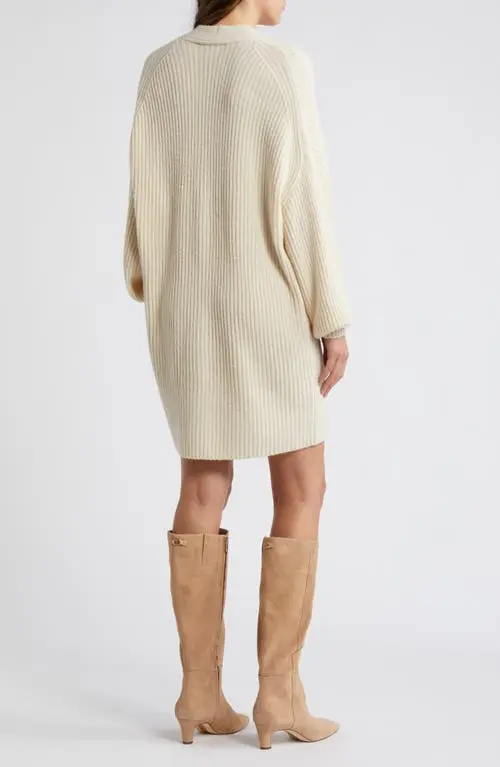 knee length dresses for ladies Babysoft Roll Neck Ribbed Knit Dress Burgundy Red main image 0