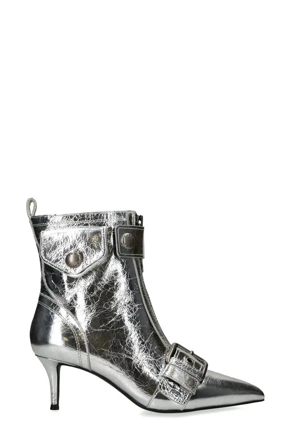 Kurt Geiger Hackney Kitten Heel Boot - Silver