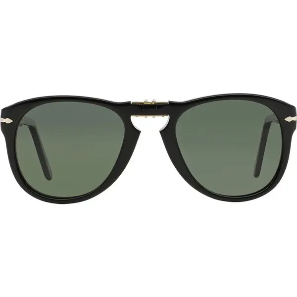 Persol Folding Polarized Keyhole Sunglasses - Polarized Black