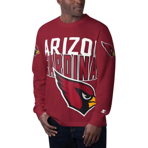 STARTER Arizona S Clutch Hit Long Sleeve T-shirt - Cardinal