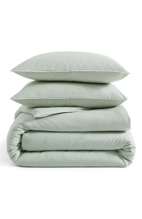 DKNY PURE Washed & Cotton Duvet Cover & Sham Set - Sage