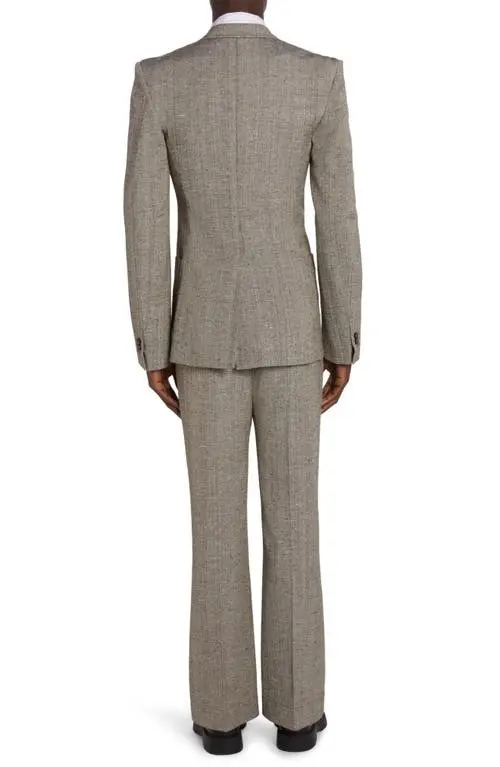 Bottega Veneta Knotted Melange One-button Suit Jacket