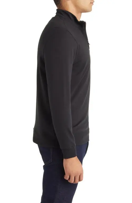 THE NORMAL BRAND Weekend Quarter Zip Top - Black