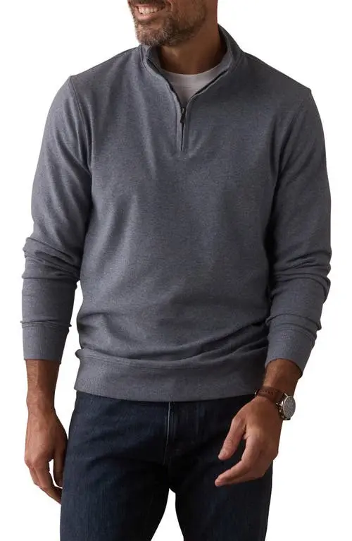 THE NORMAL BRAND Weekend Quarter Zip Top - Bluestone