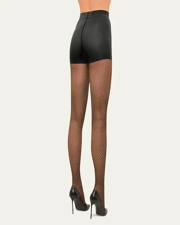 Wolford Geometric Dots Control-top Tights - Beige