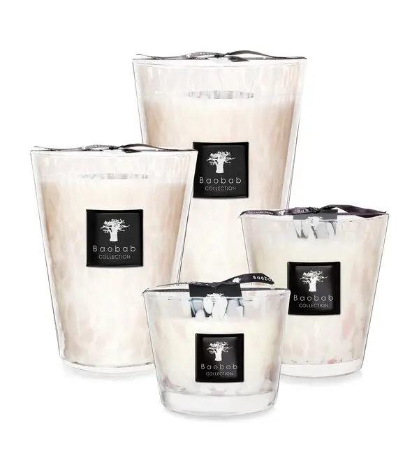 BAOBAB COLLECTION Pearls Candle - White