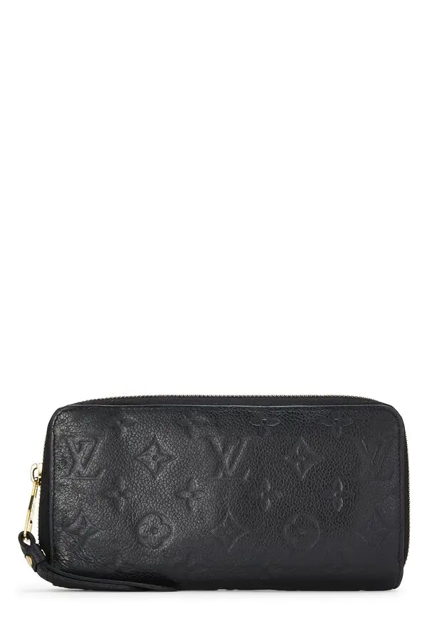LOUIS VUITTON Monogram Empreinte Zippy Continental Wallet - Black