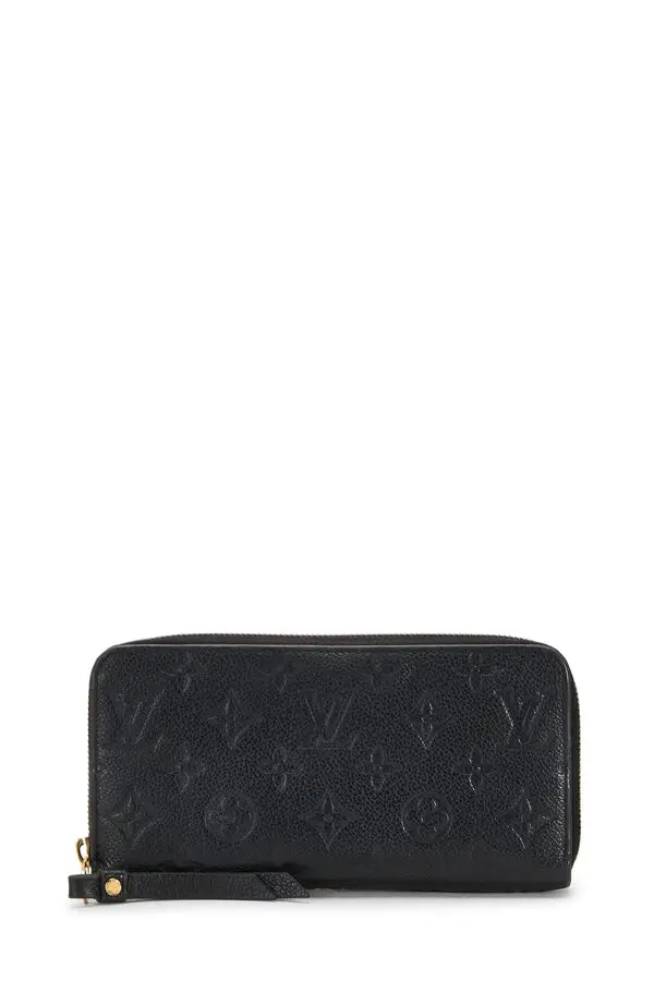 LOUIS VUITTON Monogram Empreinte Zippy Continental Wallet - Black