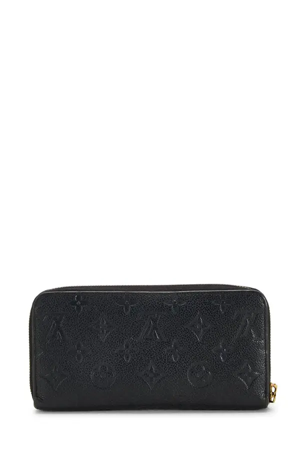 LOUIS VUITTON Monogram Empreinte Zippy Continental Wallet - Black