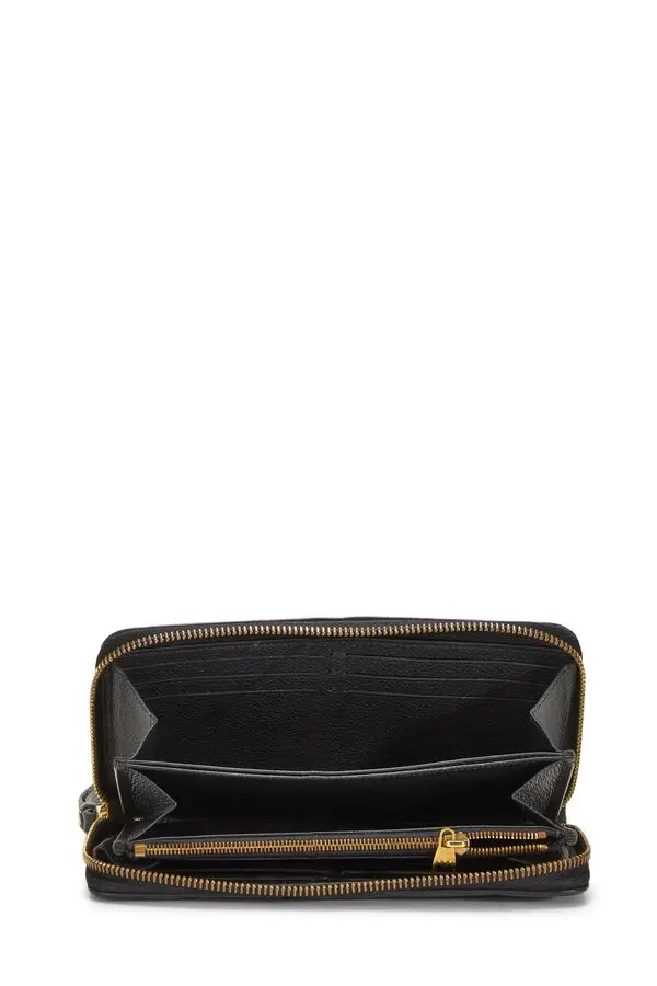 LOUIS VUITTON Monogram Empreinte Zippy Continental Wallet - Black
