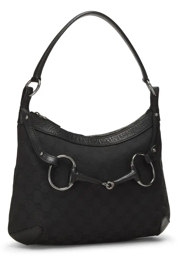 Gucci Original Gg Canvas Horsebit Hobo Bag