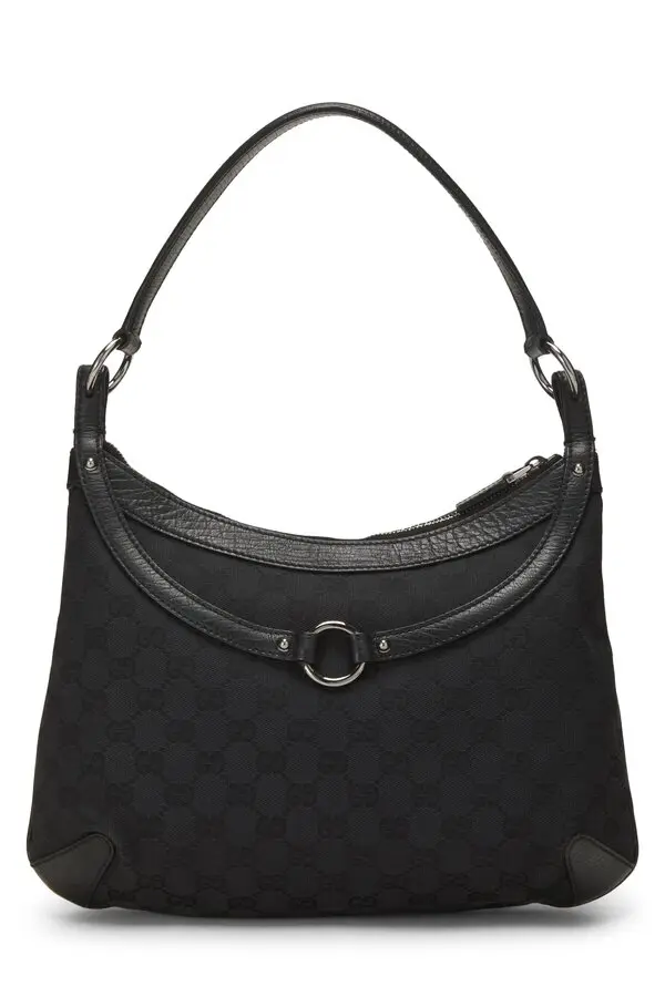 Gucci Original Gg Canvas Horsebit Hobo Bag