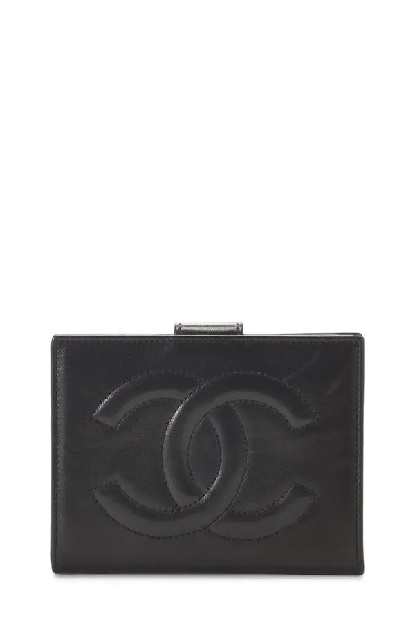 Chanel Lambskin Timeless 'cc' Compact Wallet - Black
