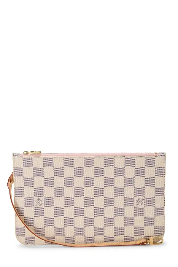 LOUIS VUITTON Damier Azur Pouch - White