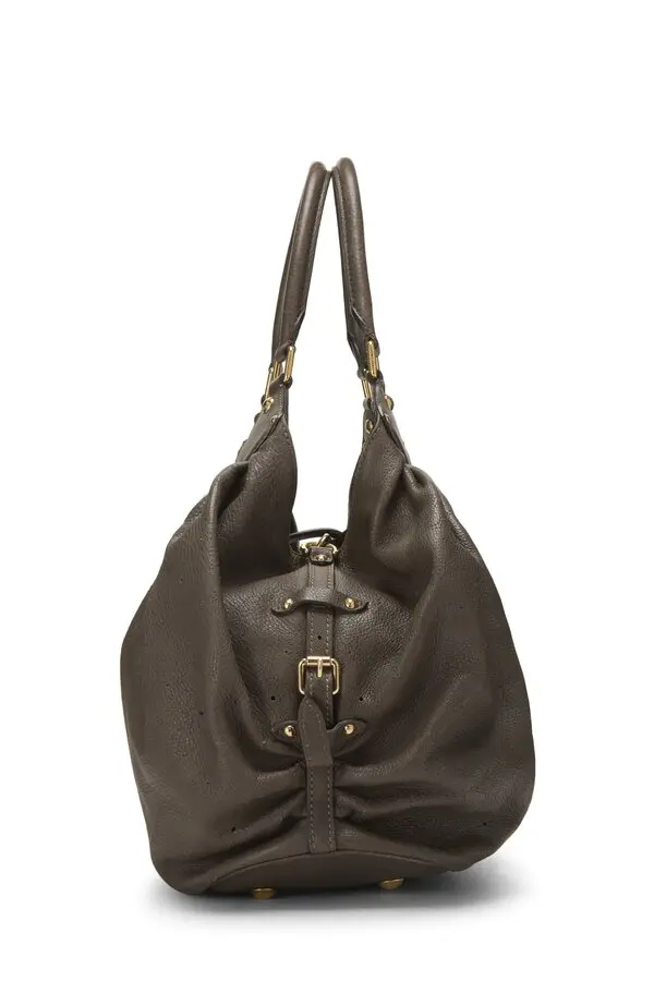 LOUIS VUITTON Monogram Mahina Large Tote - Grey