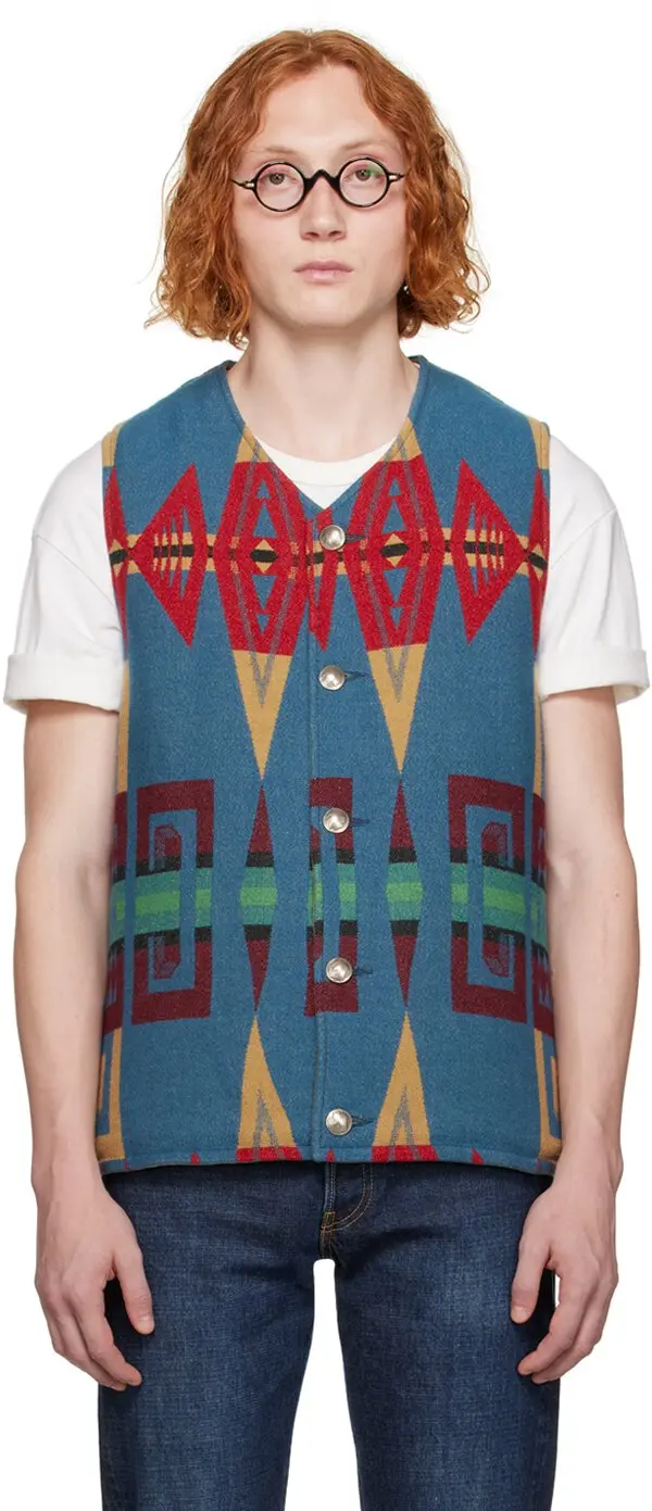 Visvim Kora Reversible Down Vest - Blue | Editorialist