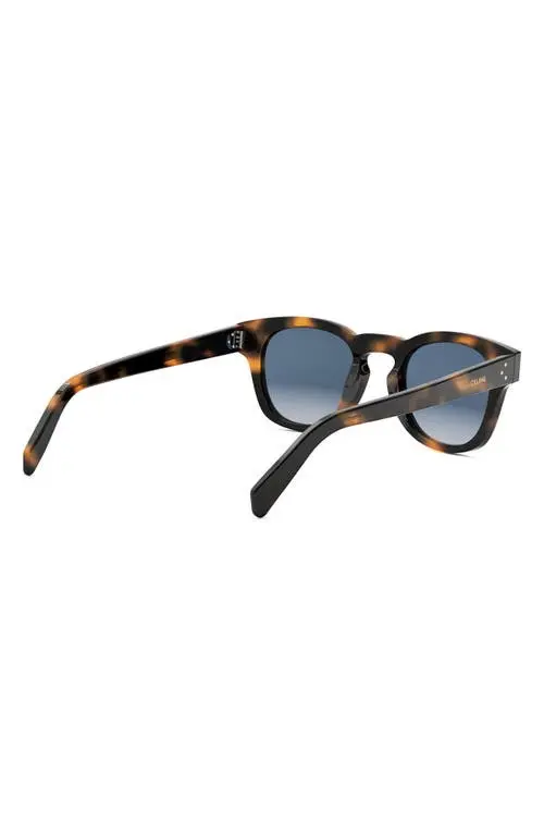 Celine Bold 3 Dots 49mm Square Sunglasses - Blonde Havana / Gradient Blue