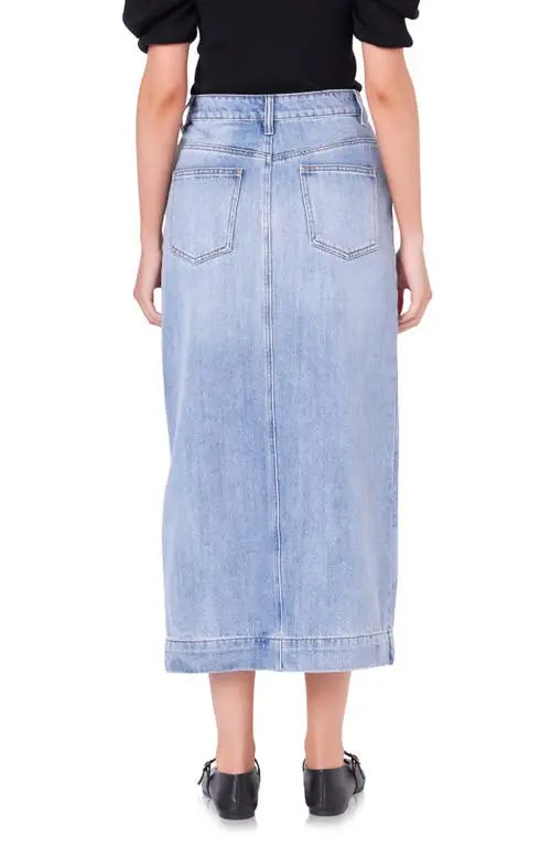 English Factory High Waist Denim Midi Skirt