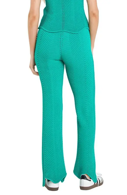 English Factory Wavy Knit Pants - Green