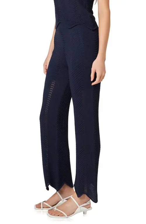 English Factory Wavy Knit Pants - Navy