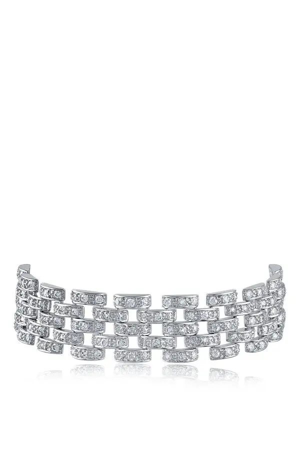 KENNETH JAY LANE Round-pave Cubic Zirconia Chain Bracelet - Natural
