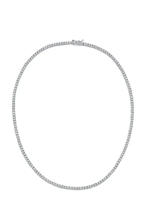 KENNETH JAY LANE Round Cubic Zirconia Tennis Necklace - Natural