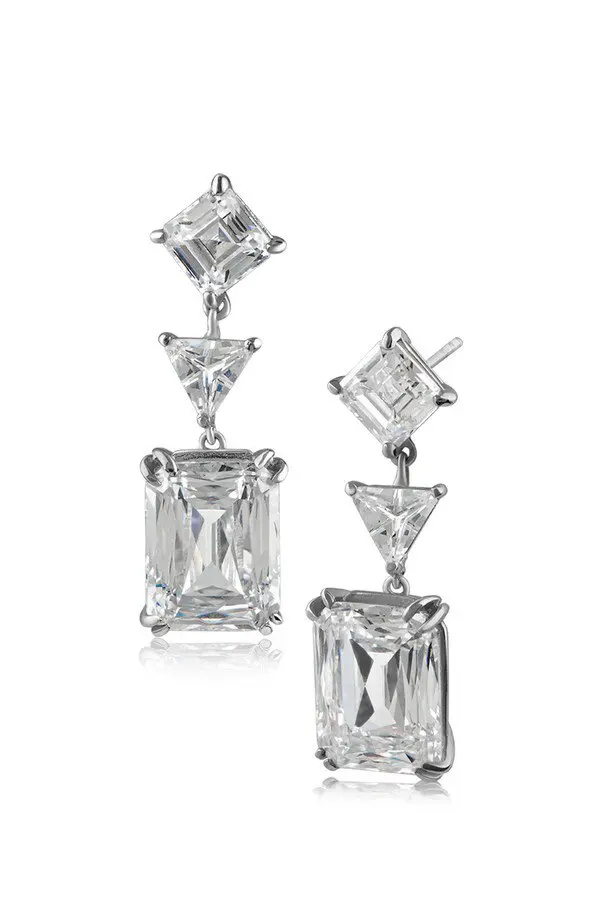 KENNETH JAY LANE Cubic Zirconia Drop Earrings - Natural